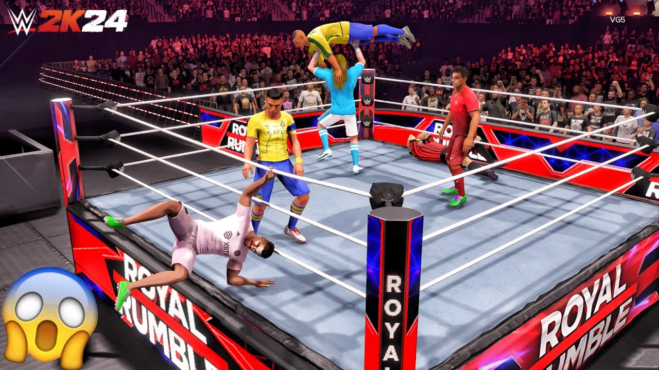 WWE 2K24 - Legendary Football Royal Rumble Match (New Ramp Camera ...