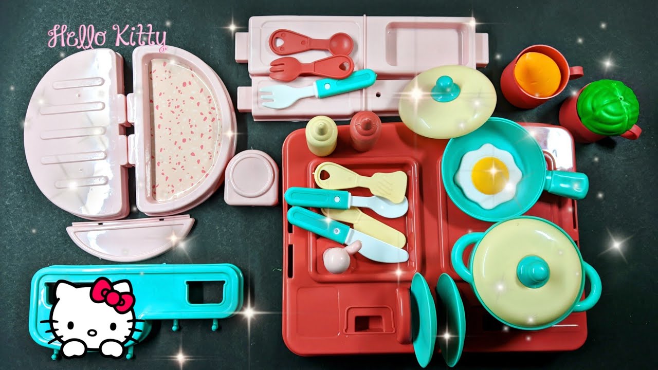 9 Minutes Satisfying With Unboxing Hello Kitty Miniature Kitchen Set ...