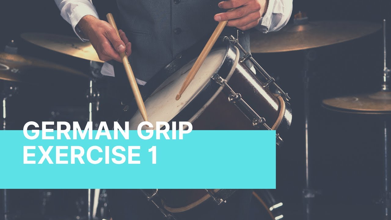 02 - German grip: exercise 1 (exercises for practicing single strokes ...