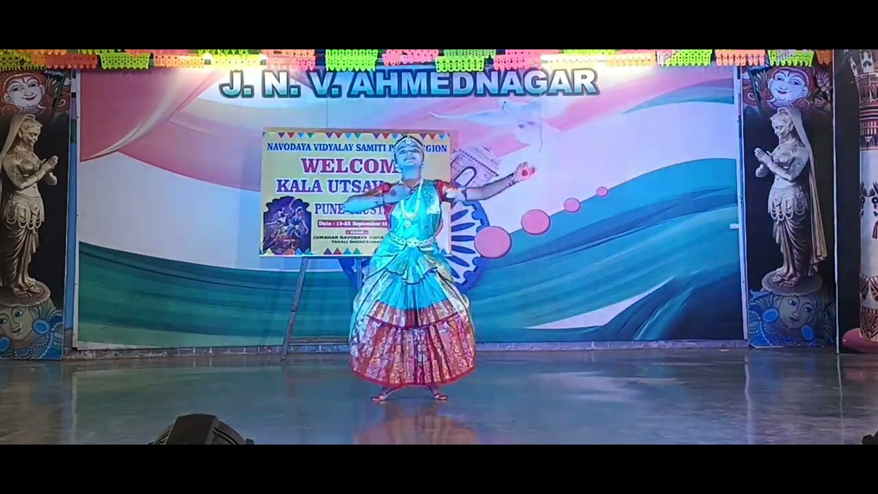 Dance Classical Performance by Vaishnavi Gamat JNV Tapi Kala Utsav 2022 ...