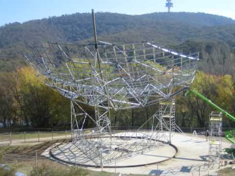 ANU Solar Thermal Dish azimuth movement - YouTube