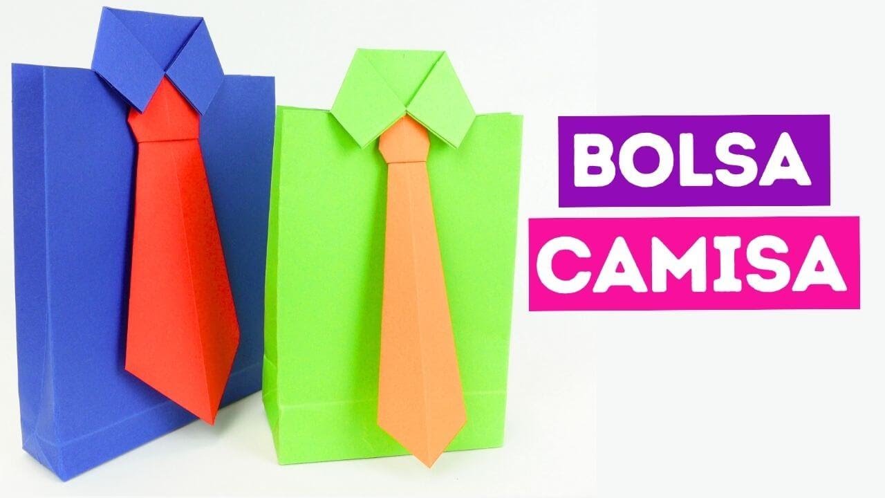 👔 Cómo hacer una bolsa de regalo en forma de camisa ¡Fácil! - YouTube