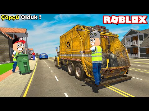 Çöpçü Olduk! Çöp Arabası ile Her Yeri Temizledik ! - Roblox