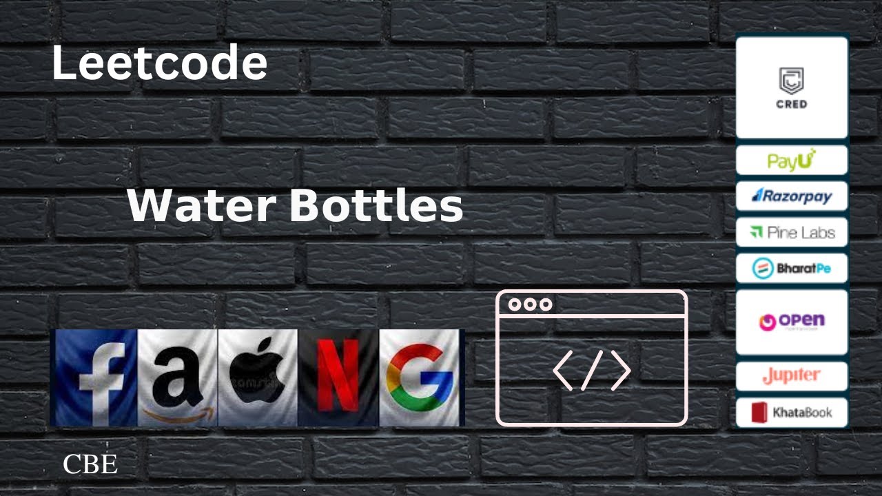 𝗪𝗮𝘁𝗲𝗿 𝗕𝗼𝘁𝘁𝗹𝗲𝘀 Leetcode Python Youtube