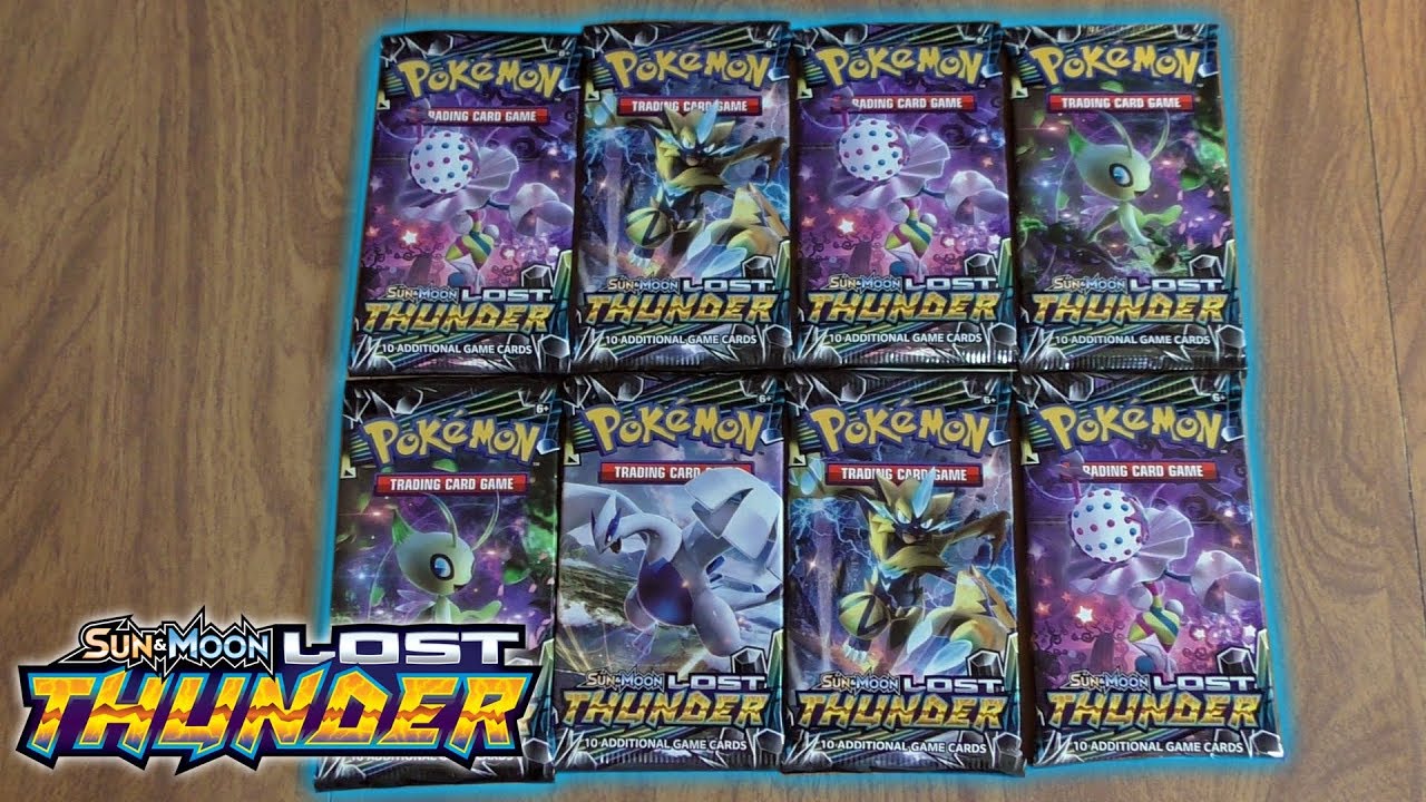 8 Lost Thunder Booster Pack Opening - YouTube