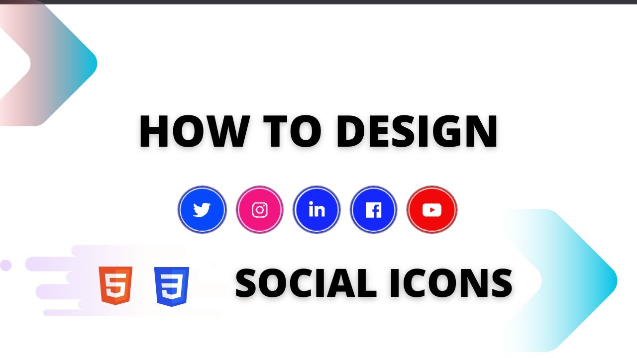 Animated Social Icons Tutorial With Html And Css Youtube 6143