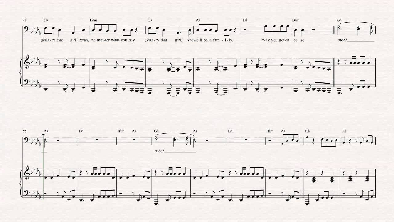 Euphonium - Rude - Magic - Sheet Music, Chords, & Vocals - YouTube