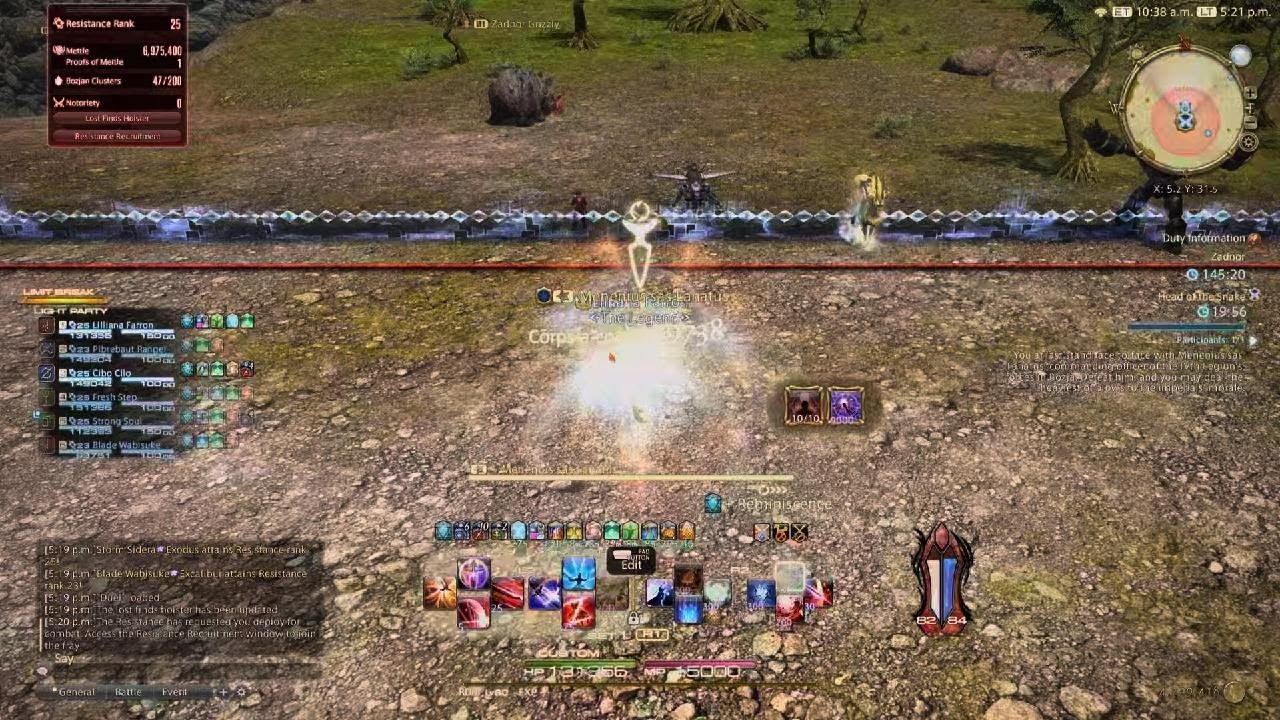 FFXIV: Zadnor - The Head of the Snake (Menenius Duel) Rdm clear ...