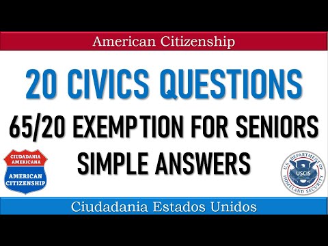 Civics Test 65/20 Exemption Civics Questions and SIMPLE answers ...