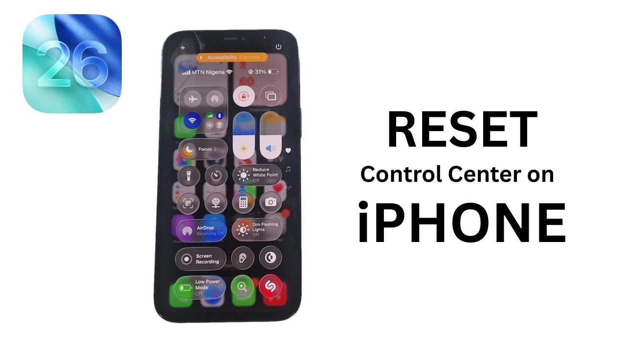How to Reset control Center on iPhone iOS 26 - YouTube