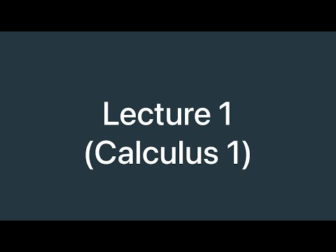 Lecture 1 calculus 1 Ecu - YouTube