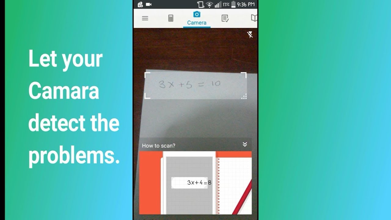 HOW TO USE YOUR PHONE CAMERA TO SOLVE MATHEMATICAL PROBLEMS - YouTube