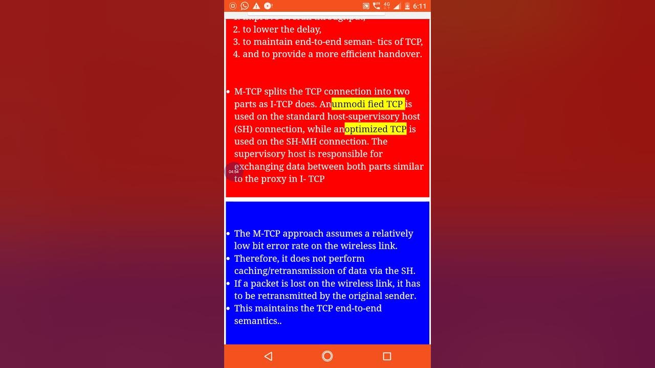 Mobile TCP in MOBILE COMPUTING - YouTube
