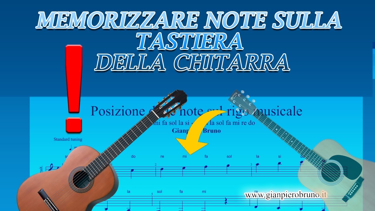 MEMORIZZARE NOTE SULLA TASTIERA DELLA CHITARRA - YouTube