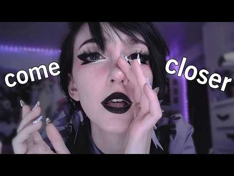ASMR Goth Girl whispers Suspiciously Sweet Things into Your Ears 🖤 + Fluffy Mic Scratching