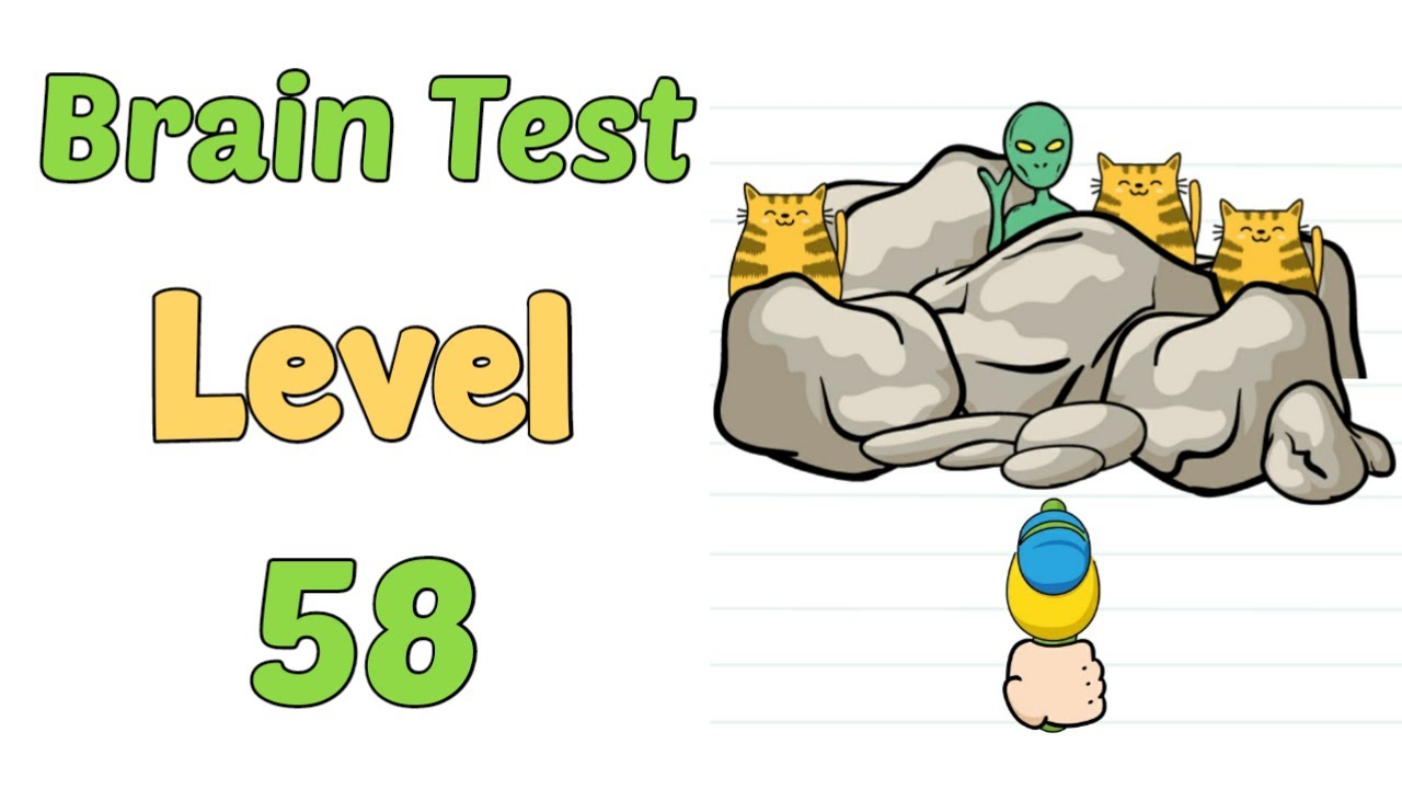 Brain Test Level 58 stop the alien invasion walkthrough solution - YouTube