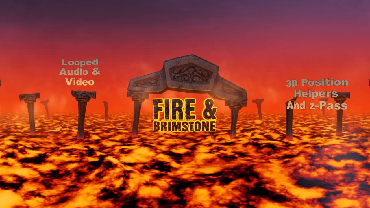 After Effects Template: Fire & Brimstone - Loopable 360 Panoramic of Hell! - YouTube