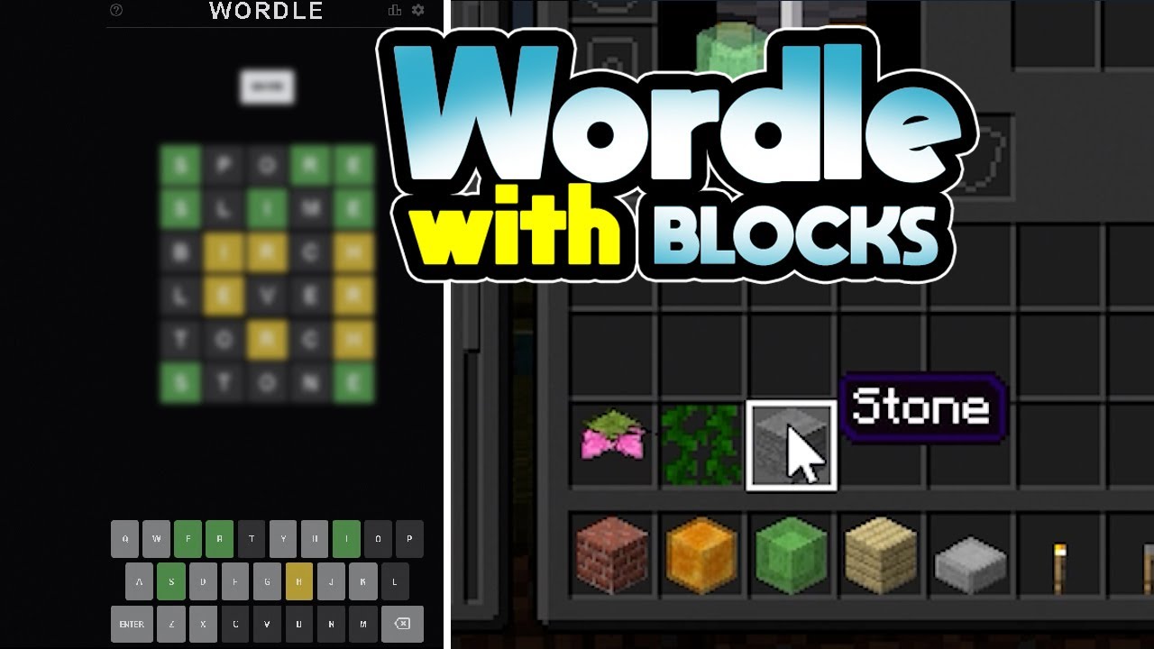 I Played WORDLE Using MINECRAFT BLOCKS - YouTube