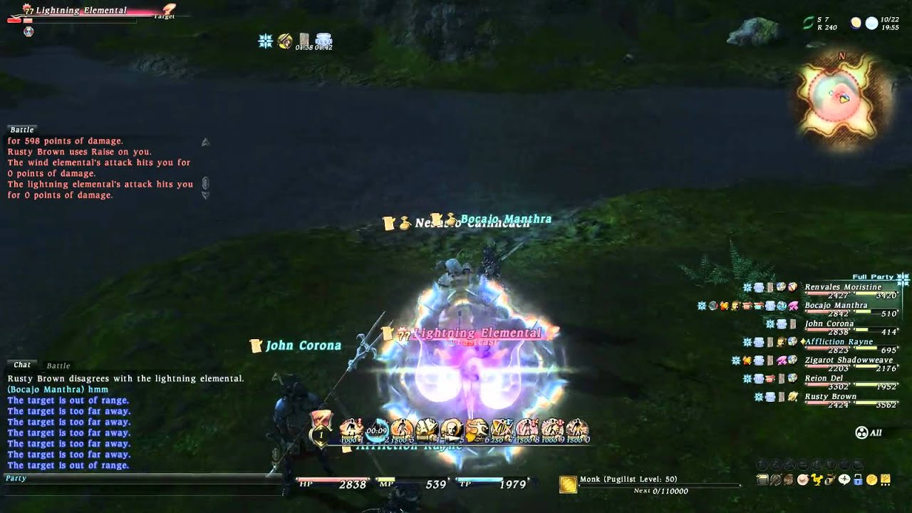 FFXIV - WHM level 50 job quest battle - YouTube