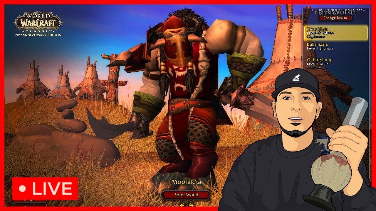 WOW Classic Anniversary Warrior PVP Server Nightslayer lvl 44 - YouTube