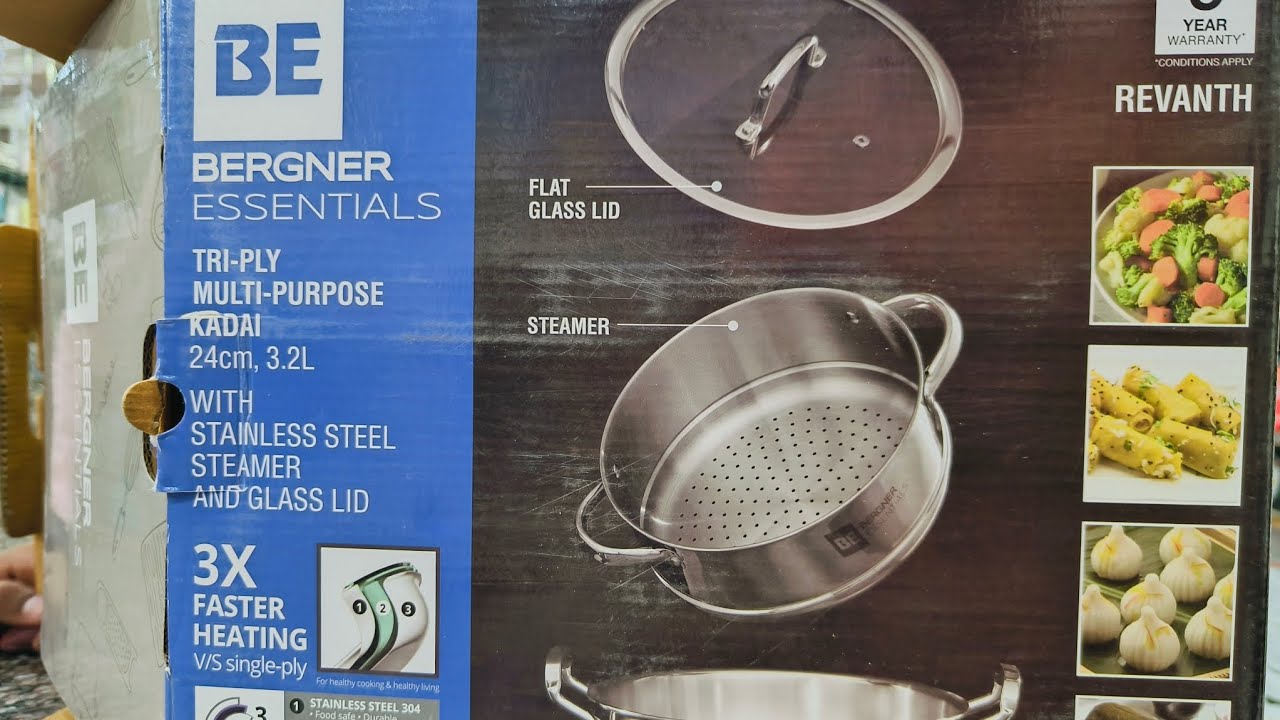 #bergner #cookware multipurpose kadai+steam #share #like #comment # ...