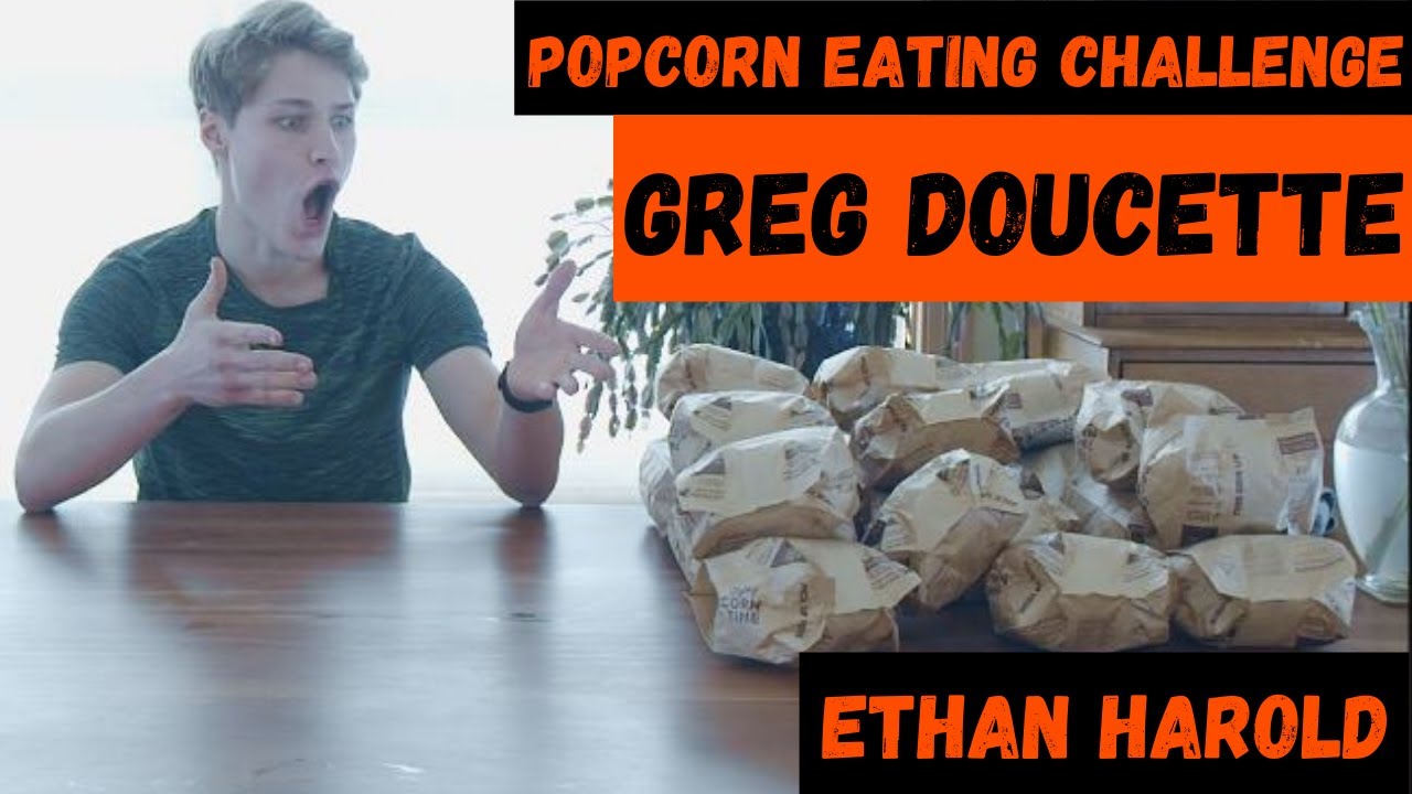 Greg Doucette/Ethan Harold Popcorn Eating Challenge ULTIMATE SHOWDOWN ...