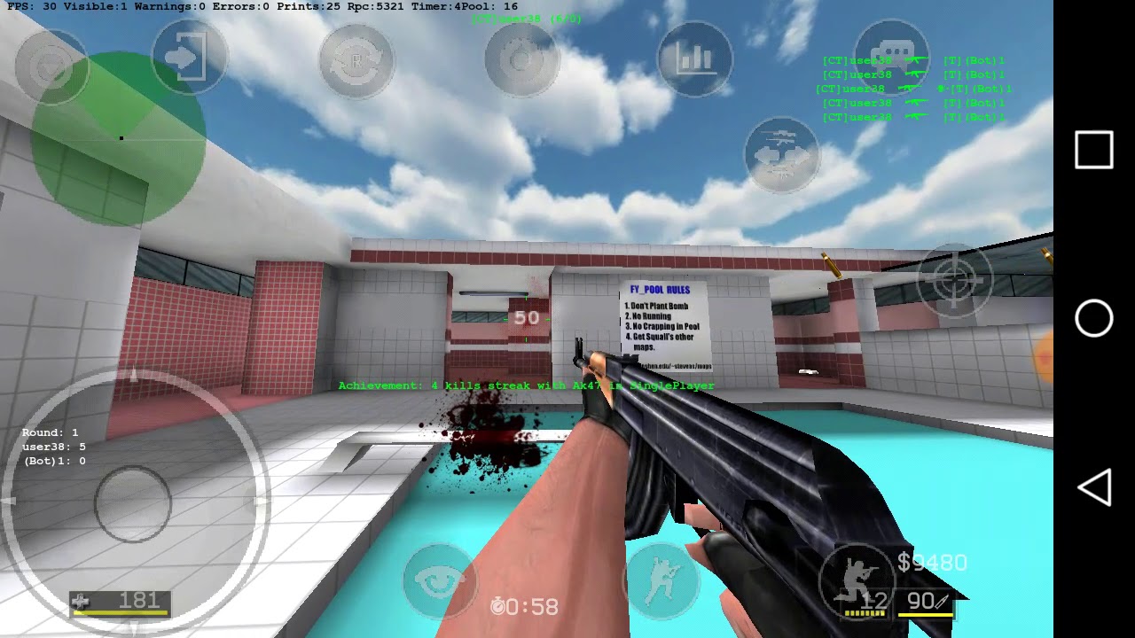 CS Portable Single Player Zombie Survival Pool Gameplay - YouTube