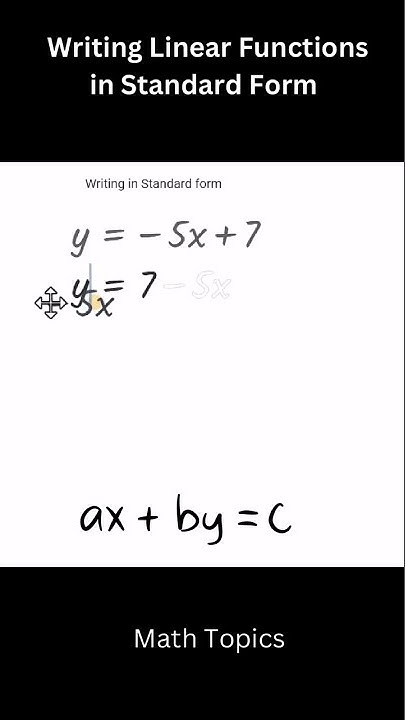How to write the linear function in standard form?#shorts - YouTube