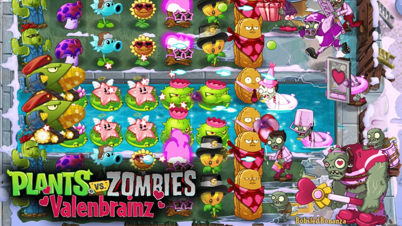 PvZ 2 PAK ValenbrainZ Widescreen | Spore-Shroom, Cupid Imps, Valentine ...