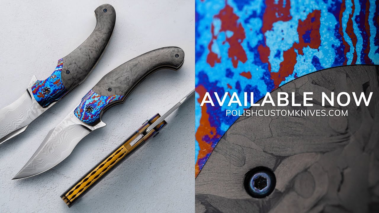 FOLDING KNIFE FOLDER ELIGIUS 1 GRIMAKO TIMASCUS CARBON FIBRE GREG FORGE ...