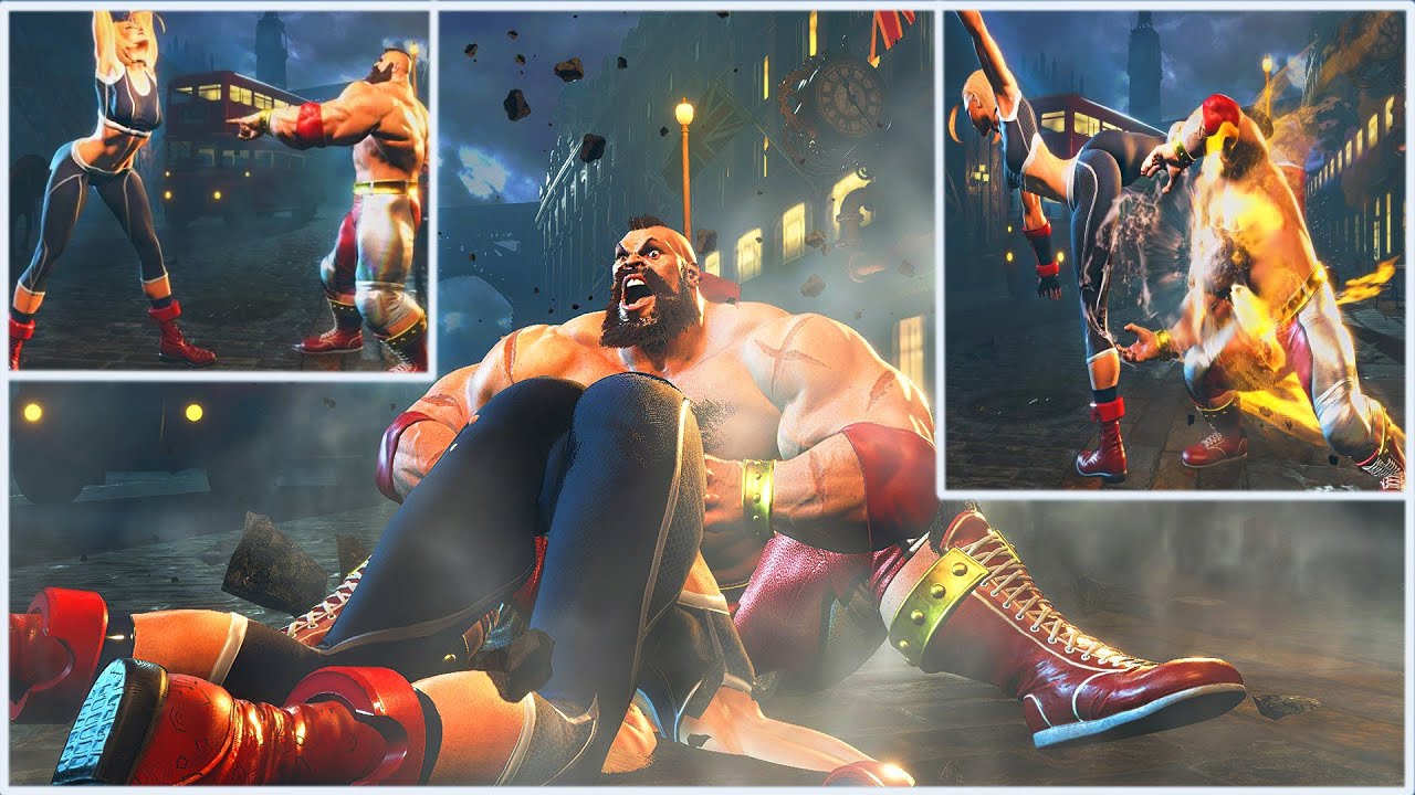 Zangief having Fun with Giant Cammy in Slow Motion - YouTube