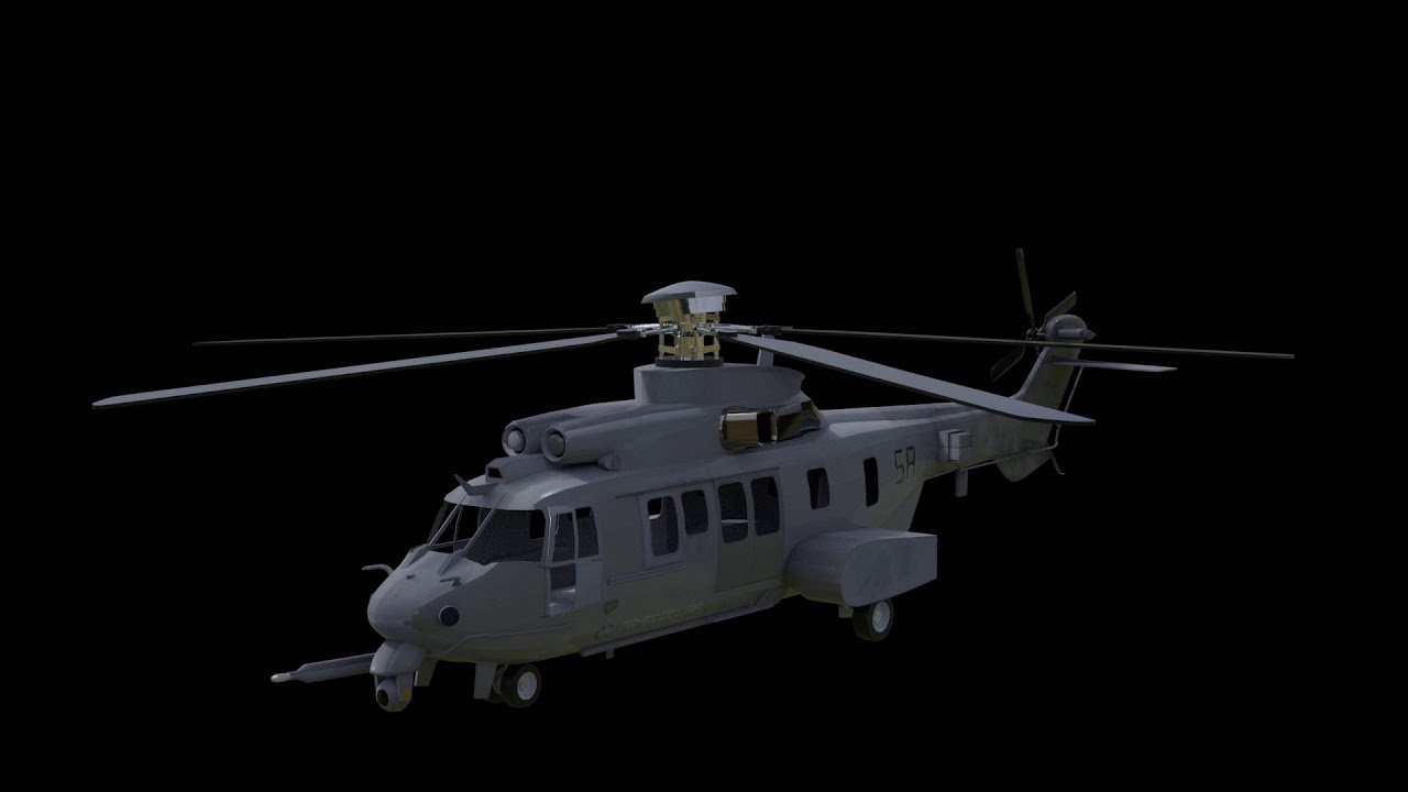 airbus helicopter h225m caracal 360°view - YouTube