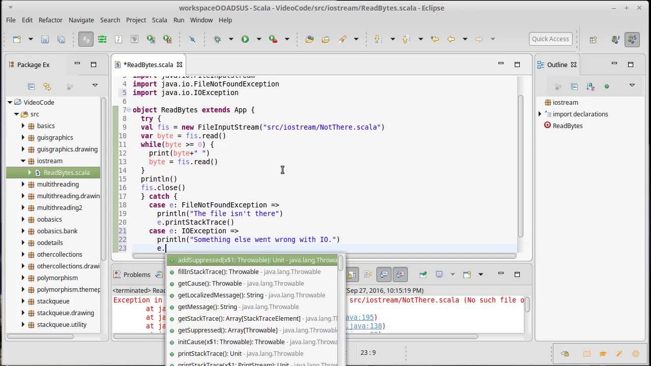 Exceptions (using Scala) - YouTube