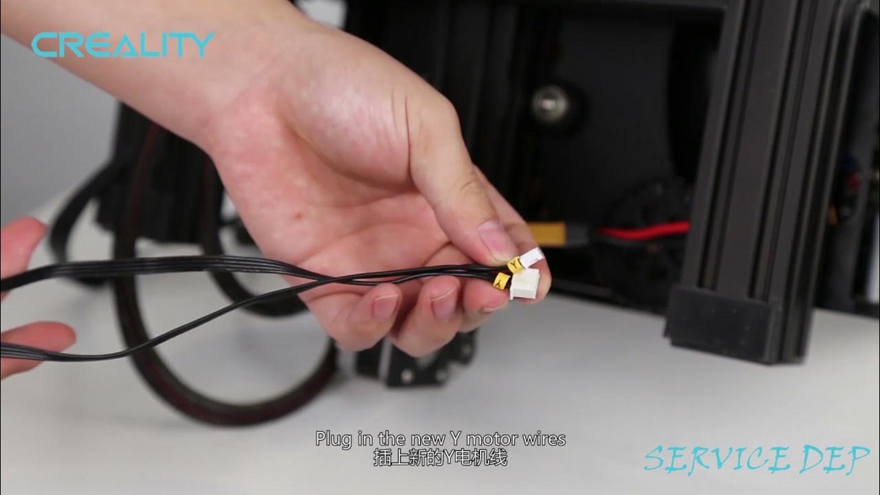 Service tutorial Ender - 3 replace the Y axis motor wire - YouTube