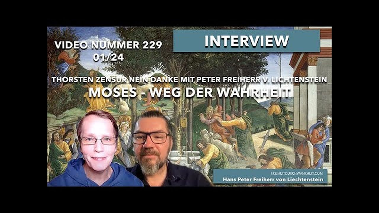 Buchvorstellung Moses Weg der Wahrheit Gast Peter Freiherr von Liechtenstein - YouTube
