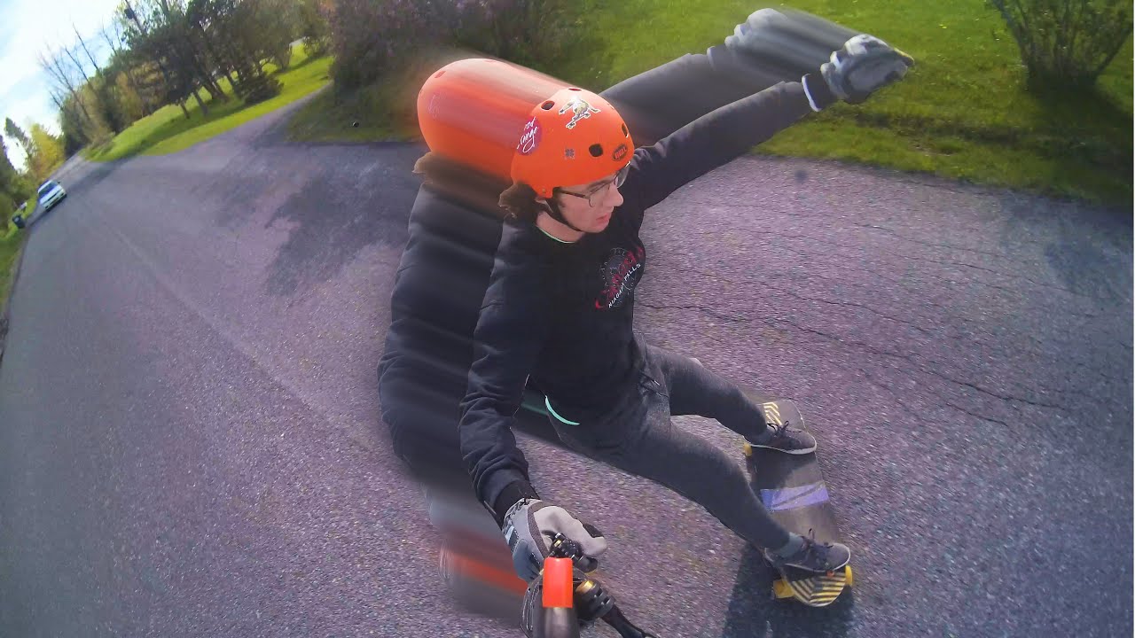 Longboard Downhill Feeride - Drifts, Slides & Hill Bombing. - YouTube