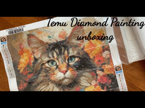 Temu Diamond Painting unboxing - YouTube