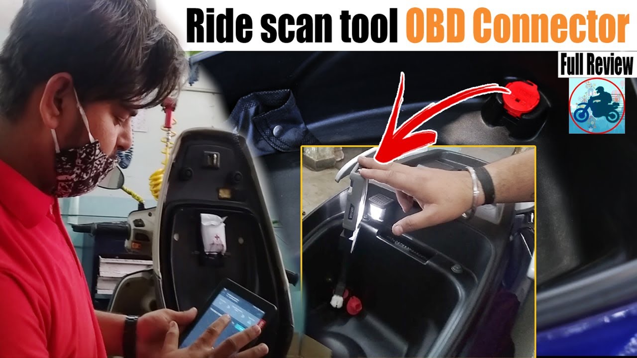 TVS JupiterZx Ride Scan Tool || OBD Connector TVS bike bs6 || bs6 bike ...