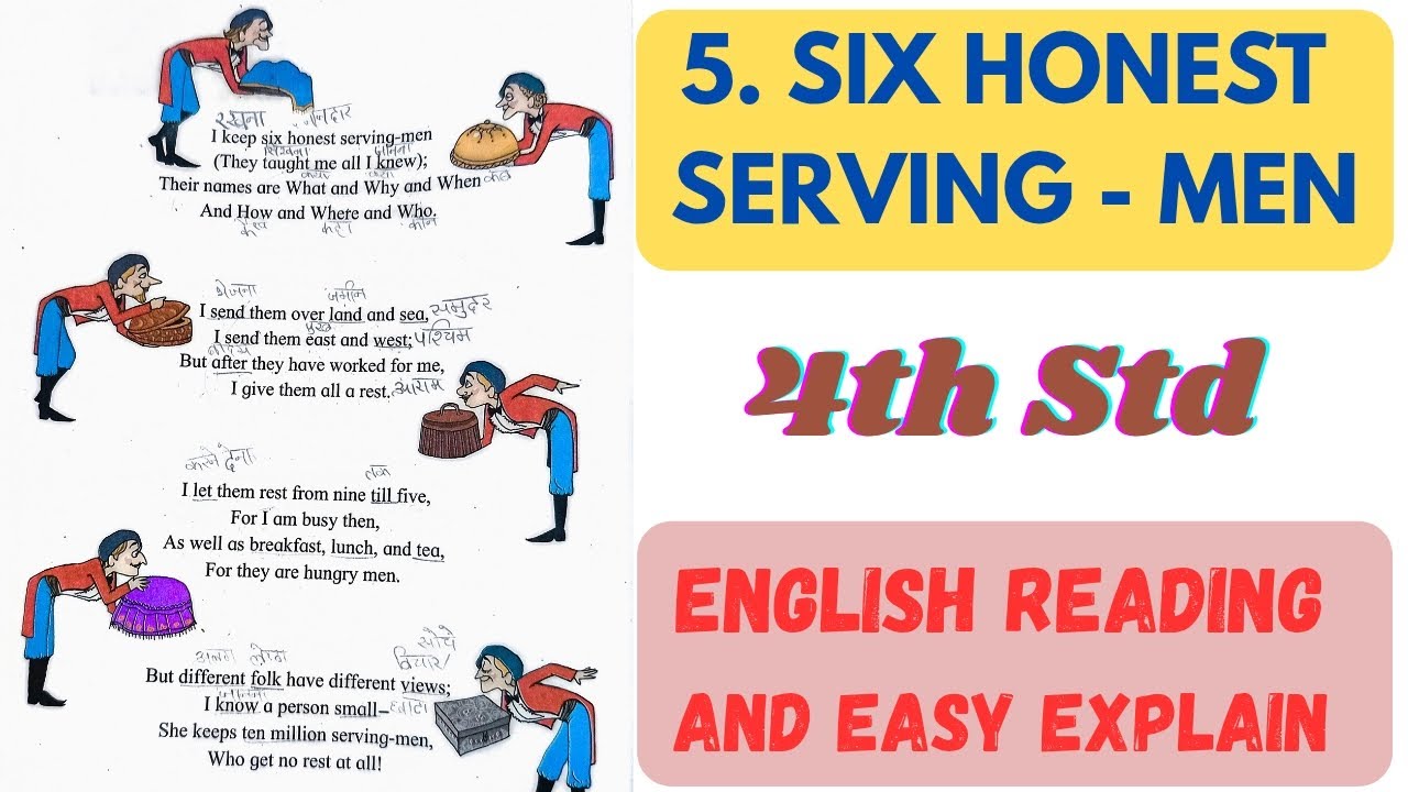 Six Honest Serving Men | Poem 5 Class 4 English Easy Explanation in ...