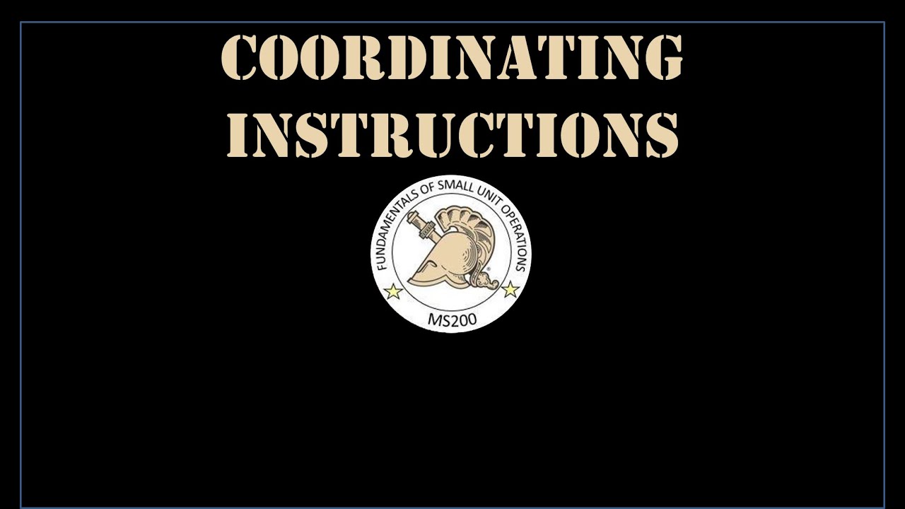 Coordinating Instructions - YouTube