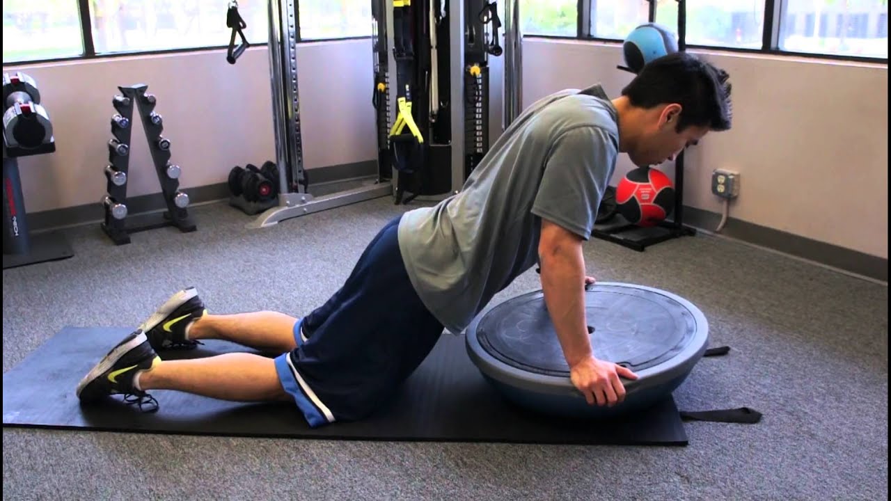 BOSU half plank with Push Up Plus - YouTube