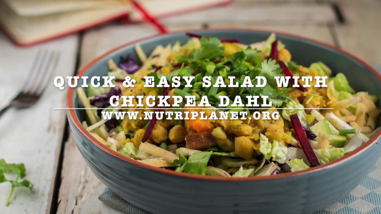 How to Make a Quick and Easy Salad with Chickpea Dahl - YouTube