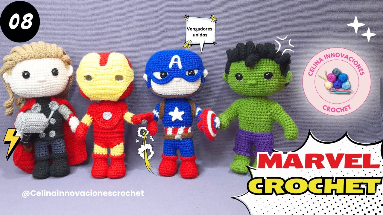 Marvel crochet Tutorial N°8 superheroes amigurumis por Celina ...