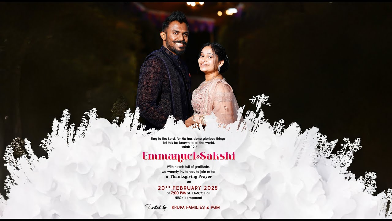 Emmanuel & Sakshi - Thanksgiving Prayer Live! | NECK Compound, Kuwait ...