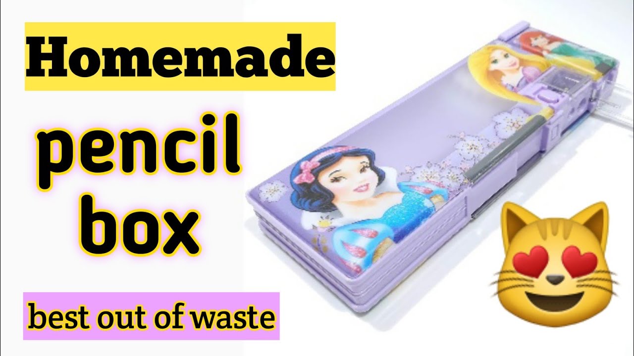 Homemade pencil box|Diy paper pencil box|How to make pencil box at home ...