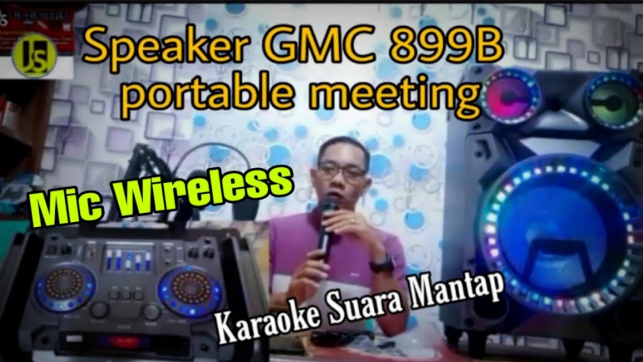speaker portable gmc 899b Bluetooth 12 inch + Mic Wireless - YouTube
