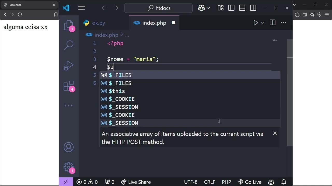 2 - Programando e Rodando PHP no navegador - YouTube