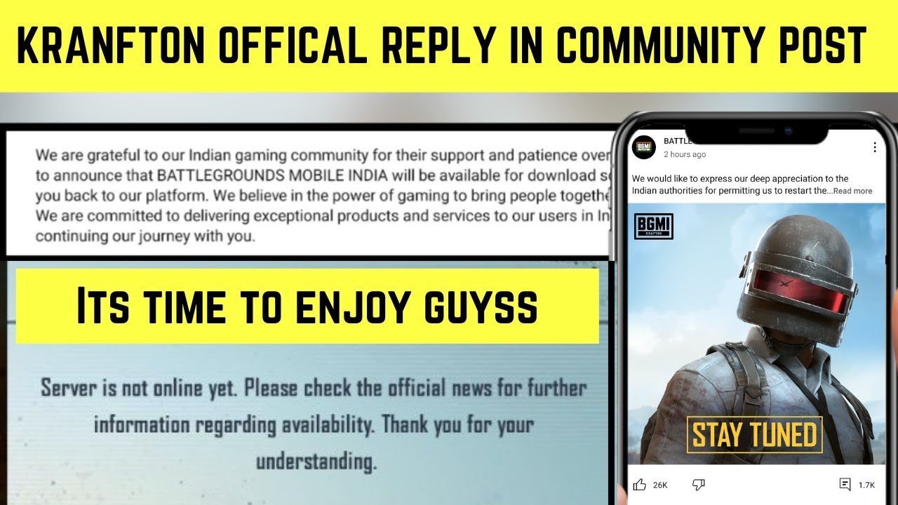 Finally Bgmi Officially Confirmed To relaunch Game | Bgmi community ...