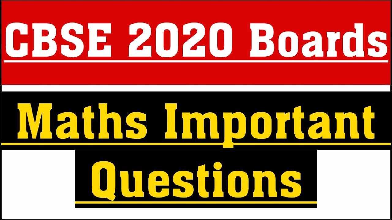 100 Important Questions Maths Class 12 Expected 2020 Maths Guess 100-important-questions-maths-class-12-expected-2020-maths-guess