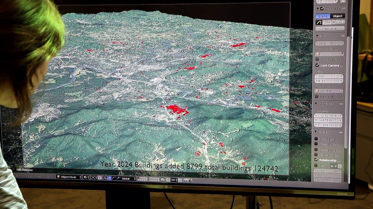 Tangible Landscape FUTURES model coupling with Blender - YouTube